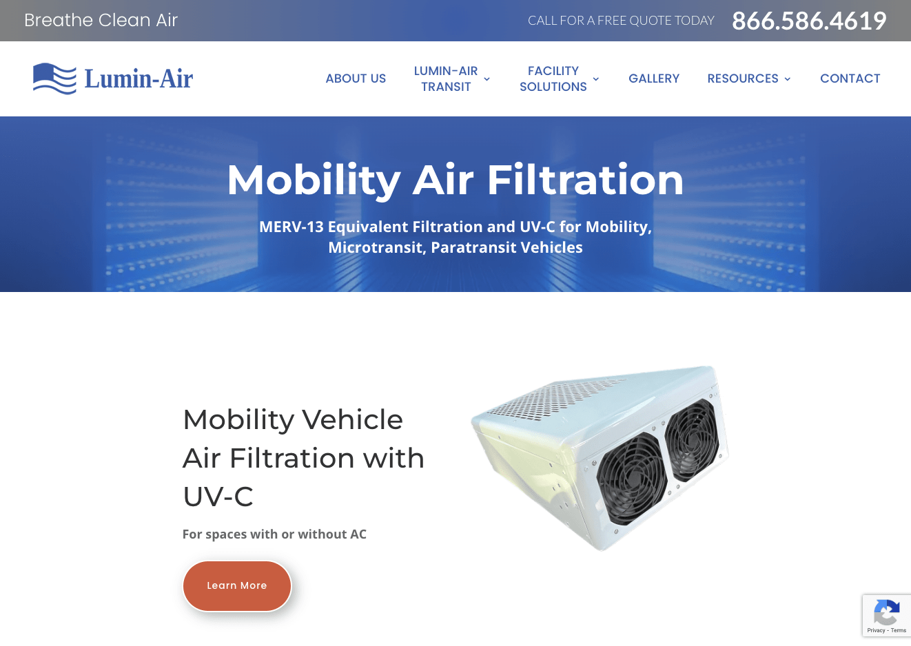 Mobility Air Filtration - Lumin Air